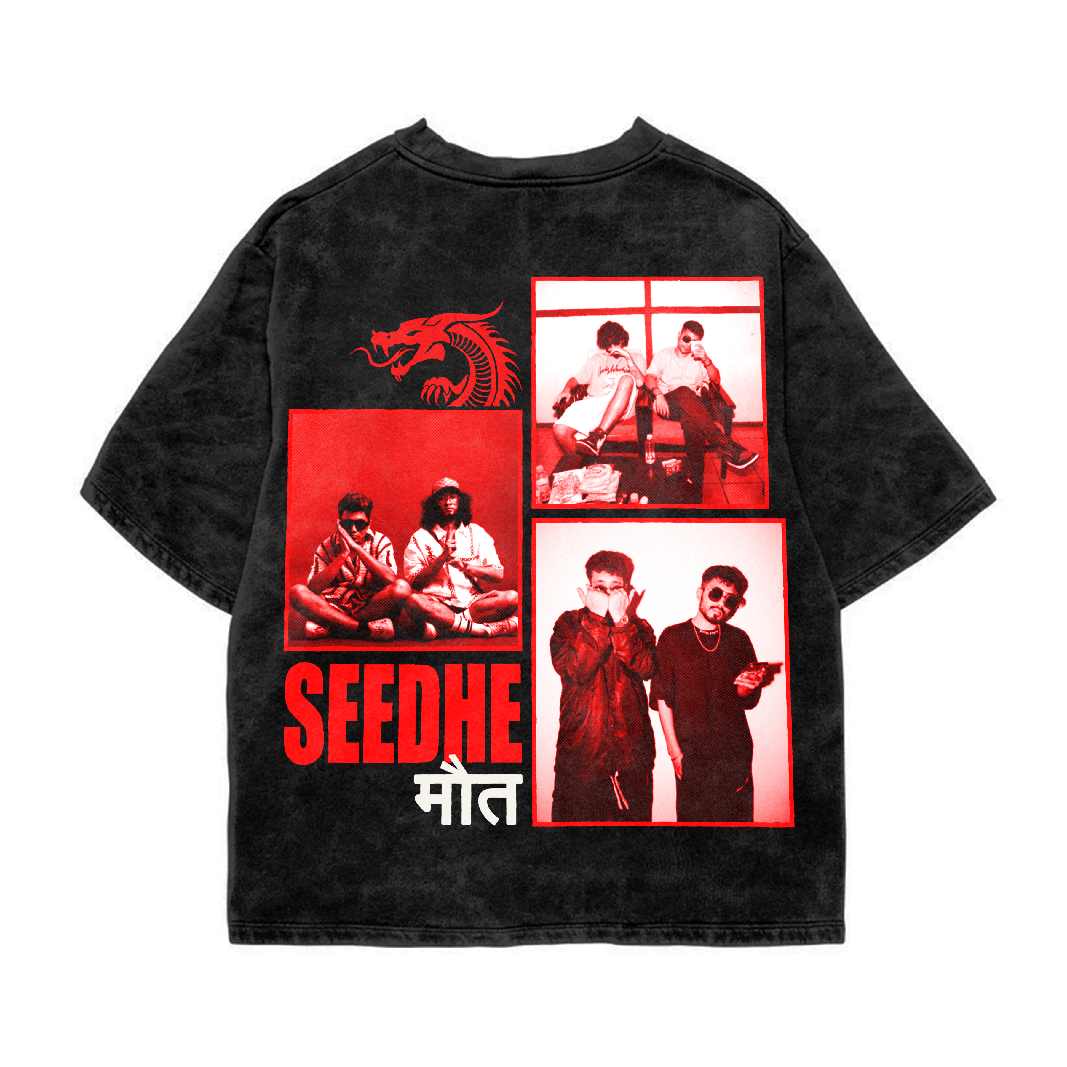 Seedhe Maut Acid Wash Oversized Tee – Nomad Clothing